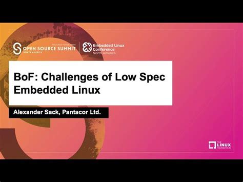 free video challenges of low spec embedded linux from linux foundation