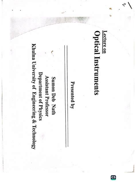 Optical Instruments Pdf