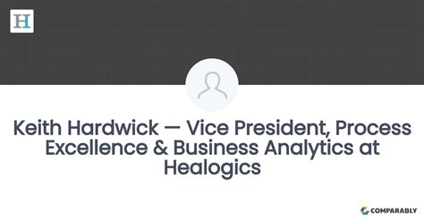 Keith Hardwick — Vice President Process Excellence And Business Analytics At Healogics Comparably