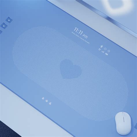Cute Interface Deskmat Blue