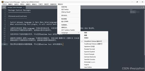 Sublime Text 中文设置详细教程sublimetext中文版 Csdn博客