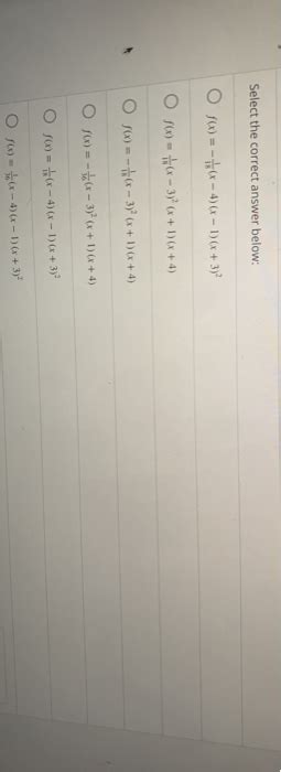 Solved Question The Graph Of The Polynomial F X Is Given Chegg