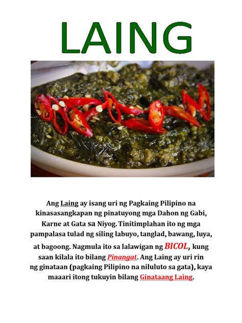 Pagkaing Pinoy Pdf