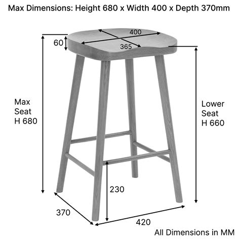Cheshire Natural Solid Oak Counter Bar Stool The Furniture Market