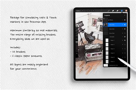 Procreate Copic Touch Markers Set Design Cuts