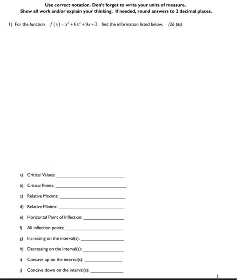 Solved Use Correct Notation Don T Forget To Write Your Chegg