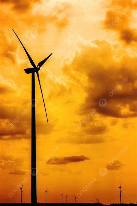 풍력 에너지를 전기로 변환하는 풍력 터빈의 실루엣 사진 배경 및 무료 다운로드를위한 그림 Pngtree