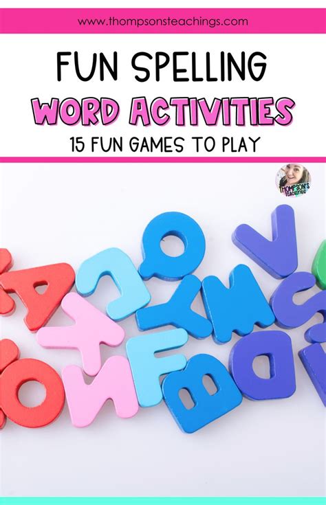 15 Fun Ways to Learn Spelling Words For Students - | Spelling word activities, Spelling words ...
