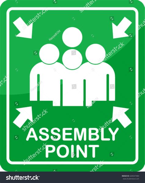 Green Assembly Point Stock Vector Royalty Free 634547483 Shutterstock