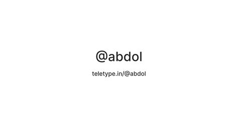 Abdol — Teletype