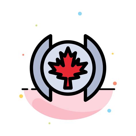 Flag Leaf Tree Abstract Flat Color Icon Template 18030623 Vector Art At