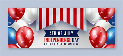 Free Vector Gradient 4th Of July Celebration Facebook Cover