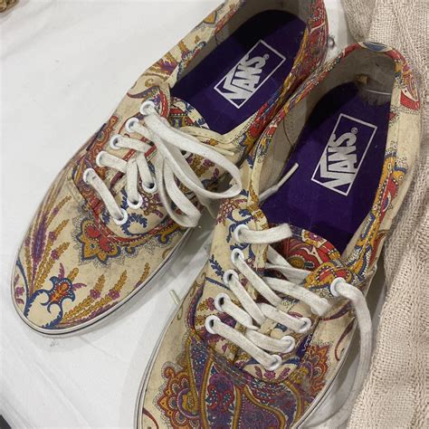 Old Patterned Vans Mens Size Us 9 Womans Size 105 Depop