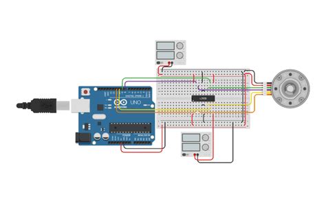 Circuit Design Sistema De Control De Motor A Pasos Tinkercad