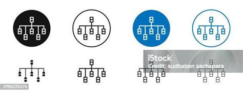 Classification Icons In Black And Blue Colors Stock Illustration Download Image Now Icon