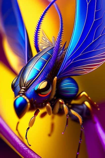 Premium Ai Image Purple Insect