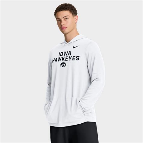 Nike Iowa Hawkeyes 2025 Sideline Performance Long Sleeve Hoodie T Shirt