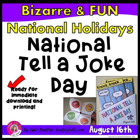 National Tell A Joke Day August 16th Lead Joyfully