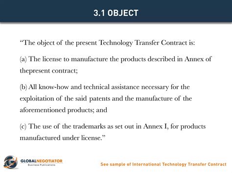 International Technology Transfer Contract Template Ppt