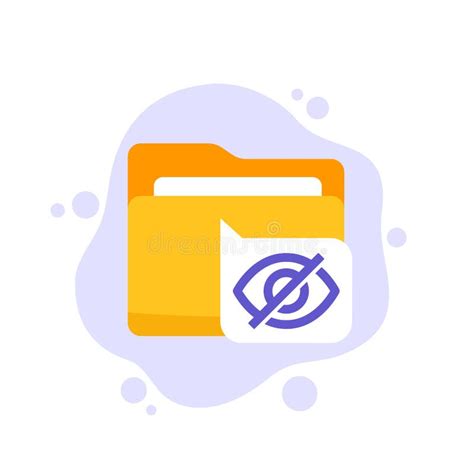Hidden Folder Vector Flat Icon Stock Vector Illustration Of View Folder 343815429