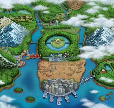 Región Teselia Unova Guía Pokémon Blanco Y Pokémon Negro Centro