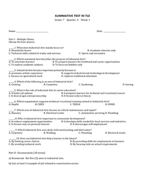Tle Ia Summative Test Week 1 Pdf Chess Theory