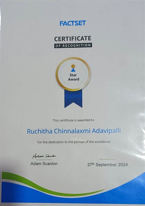 Factset Ruchitha Chinnalaxmi Adavipalli