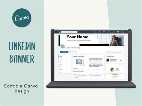 Customizable Linkedin Header Template For Canva Professional Banner