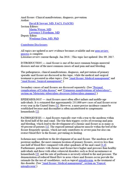 Anal Fissure Clinical Manifestations Diagnosis Prevention Download Free Pdf Hemorrhoid