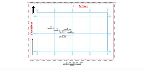 Base Map Seismic Grid Showing Spatial Distribution Of Wells The