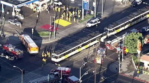 Dozens Hurt As Metro Train And Bus Collide Near Downtown Los Angeles