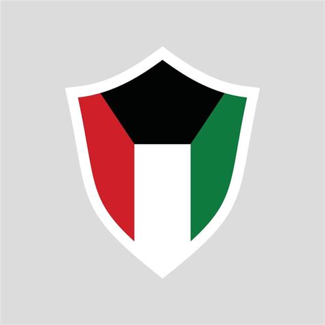 Kuwait Flag In Shield Shape Frame 45491477 Vector Art At Vecteezy