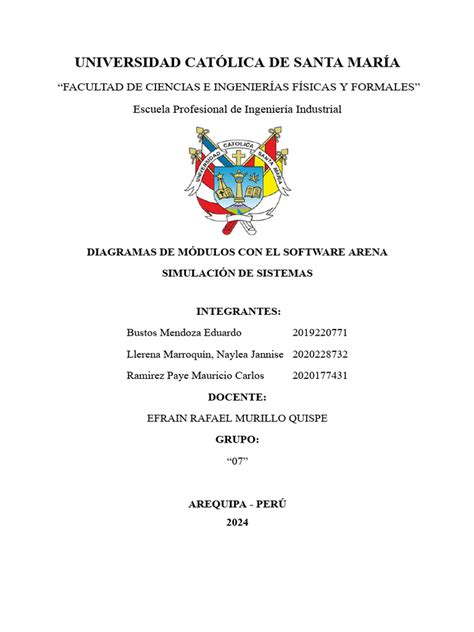 Practica 03 Diagramas De Módulos Con El Software Arena Pdf Software