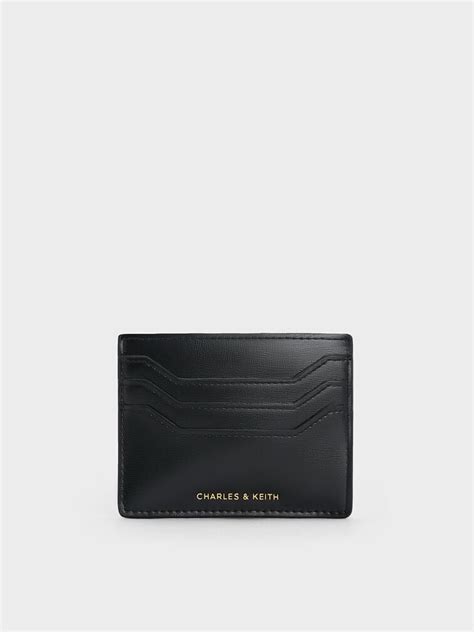 簡約票卡夾 黑色 皮夾 Charles And Keith Hk