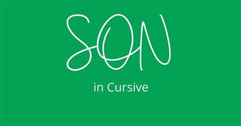 100 Son Name Signature Ideas In Cursive Style