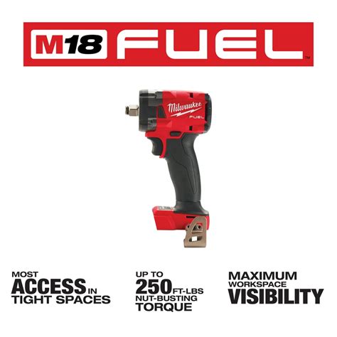 Milwaukee 2855 20 M18 Fuel 18v 12 Impact Wrench Wfriction Ring Bare