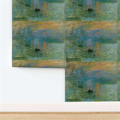 Monet Impression Sunrise 1872 Wallpaper Spoonflower