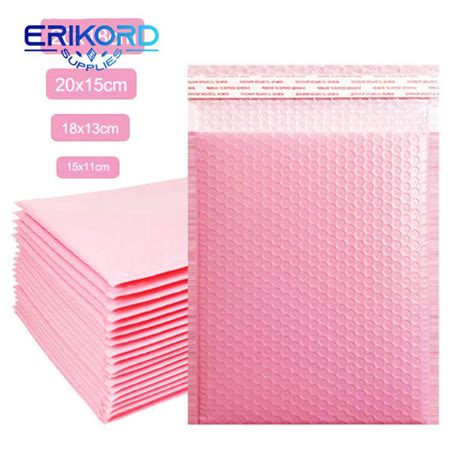 10pcs Bubble Envelope Bag Pink Bubble Poly Mailer Self Seal Mailing