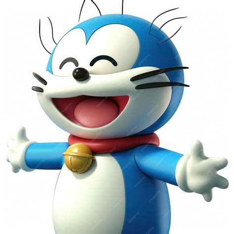 Cartoon Image Of Doraemon White Background Premium Ai Generated Image