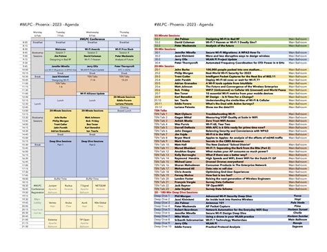 Wlpc Agenda And Maps Wireless Lan Professionals