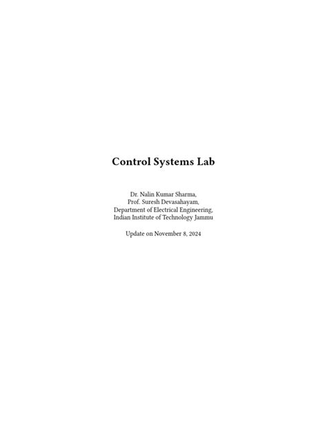 Control Systems Lab 08 11 Pdf Control Theory Linearity