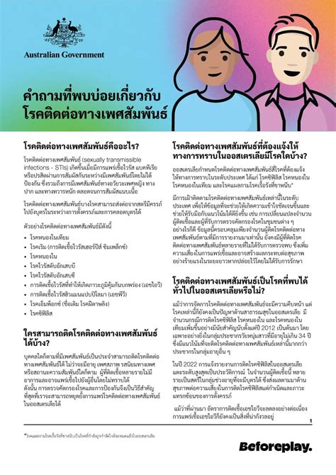 คำถามที่พบบ่อย โครงการรณรงค์โรคติดต่อทางเพศสัมพันธ์ Sti Campaign