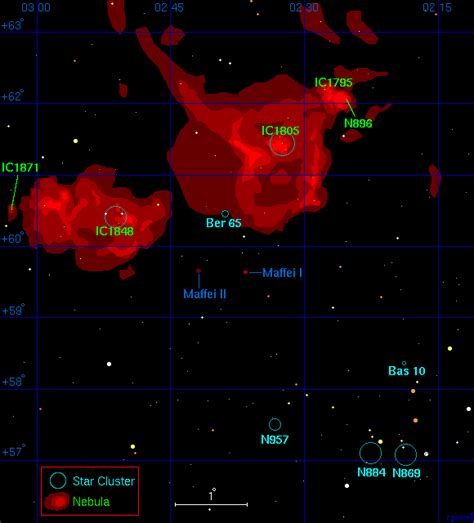 Ic1805 And Ic1848 The Heart And Soul Nebulae