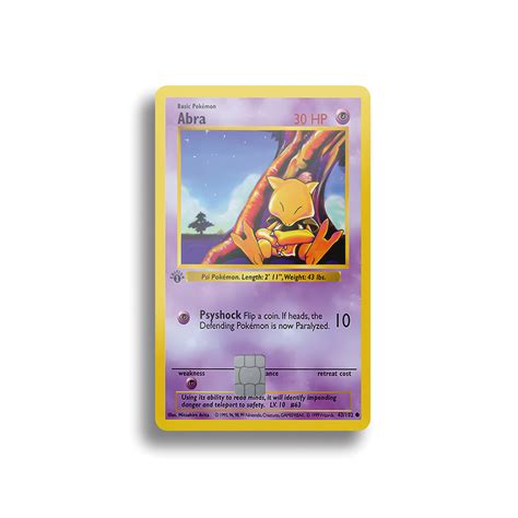 Abra First Edition Card Skin Style My Card