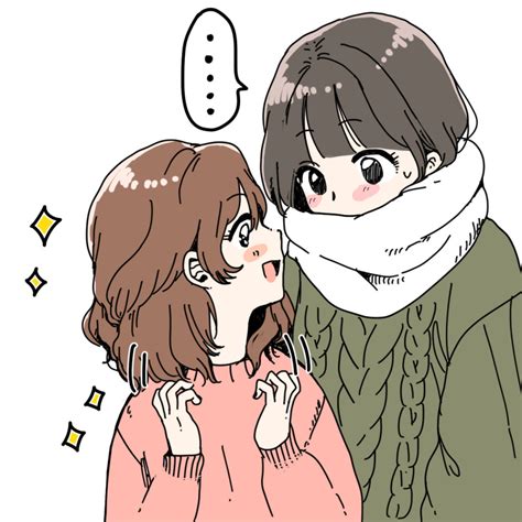 Safebooru 2girls Black Hair Blush Blush Stickers Brown Hair