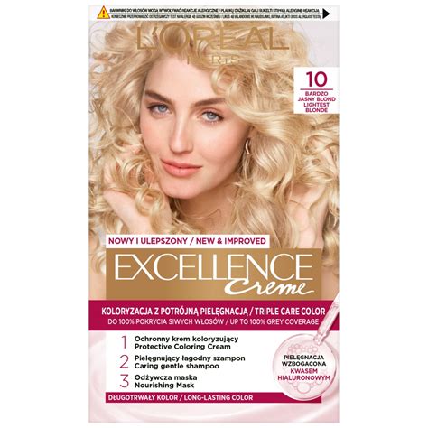 Loreal Excellence Farba Do Włosów 10 Bardzo Jasny Blond