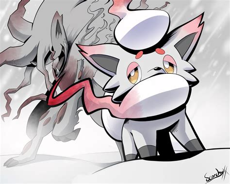 Hisuian Zorua And Zoroark By Scorchyxx On Deviantart
