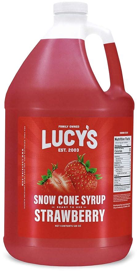 Lucys Fresa Strawberry Syrup 1 Gallon Mexican Slushy Flavor Dulceria Mexicana El Toto