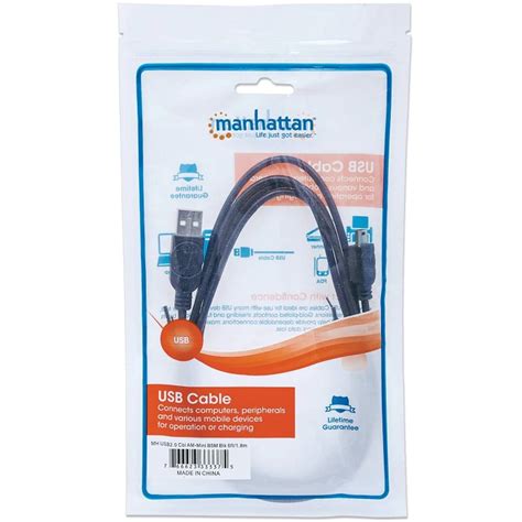 Cable Usb Macho A Usb Mini Macho Manhattan Alta Velocidad 1 8 Metros