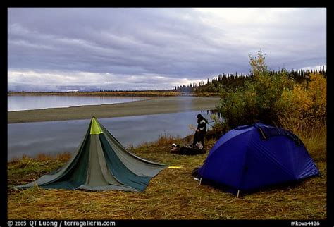 Picturephoto Camp On A Bluff Overlooking The Kobuk River Kobuk